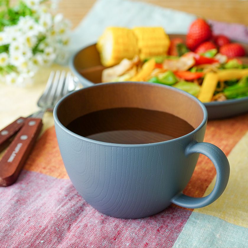 【楽天市場】【クーポン配布中】isso ecco(イッソ エッコ) 木目調 カップ 450cc グレー ABS樹脂 // 日本製 アウトドア食器：おしゃれ食器 Primitive陶舎花＊花