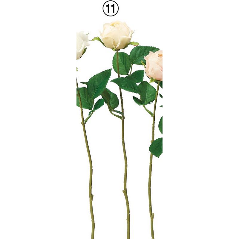 【楽天市場】【造花】アスカ/ローズ クリームホワイト/A-34841-11【01】 造花（アーティフィシャルフラワー） 造花 花材「は行 ...