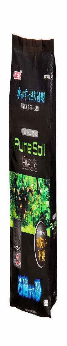 【楽天市場】GEX ピュアソイル ブラック 水洗い不要 pH中性安定 天然土 ブラックカラー 2kg：hanamaru01楽天市場店
