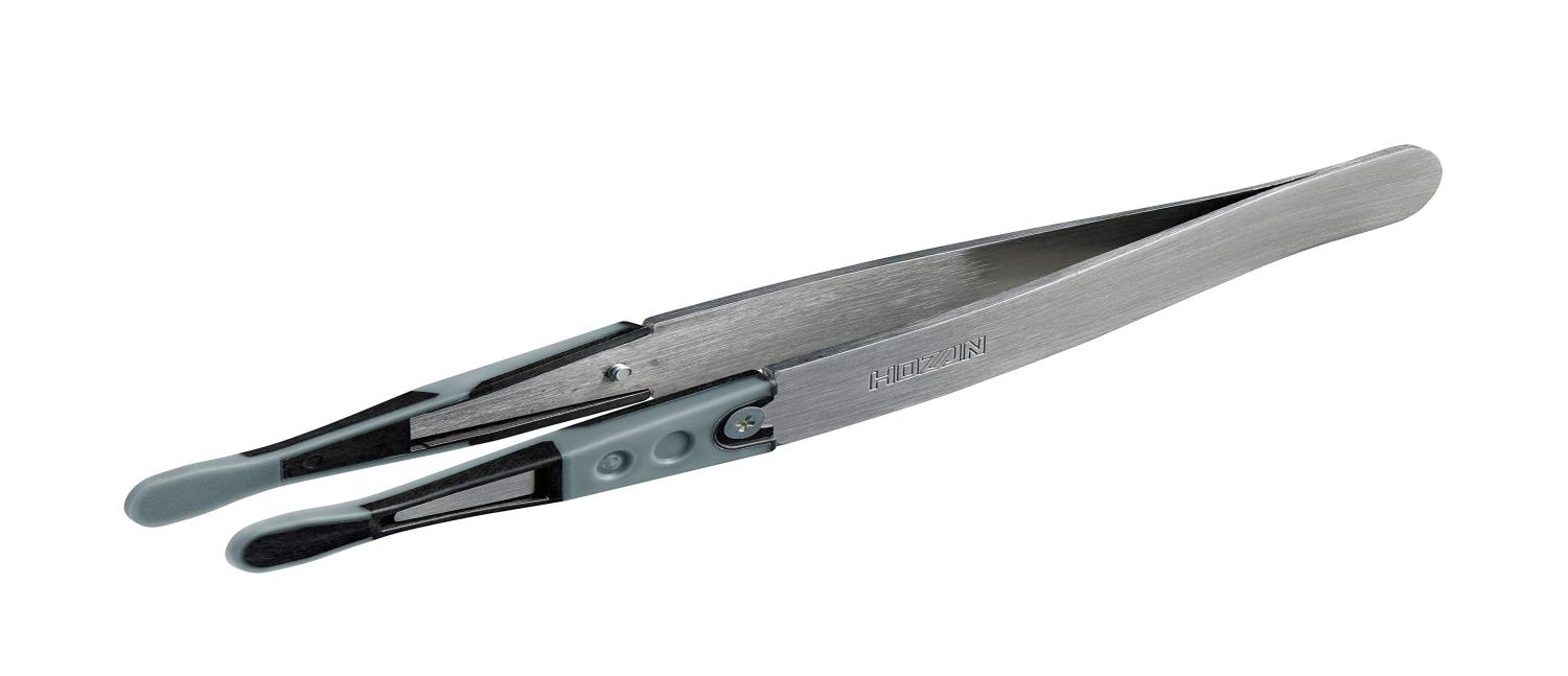 【楽天市場】ホーザン(HOZAN) ESDソフトチップピンセット 静電気対策ピンセット 全長125mm 開き幅10mm 先端幅6.0mm 幅広R型 P-645-J：hanamaru01楽天市場店