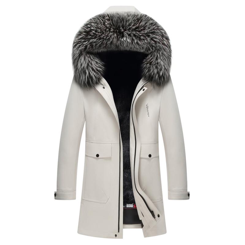 【楽天市場】コート アウター パーカー メンズ ファー ダウン ジャケット ミドル丈 冬 コート 高級感 おしゃれ ラグジュアリー 防風 保温 ...