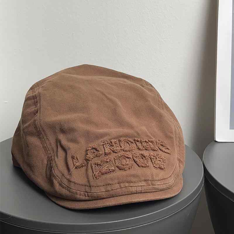 【楽天市場】ハンチング帽 ヴィンテージ 帽子 レディース アメリカン エンボス文字 ベレー 帽 キャスケット帽 小顔効果 UV対策 おしゃれ ...