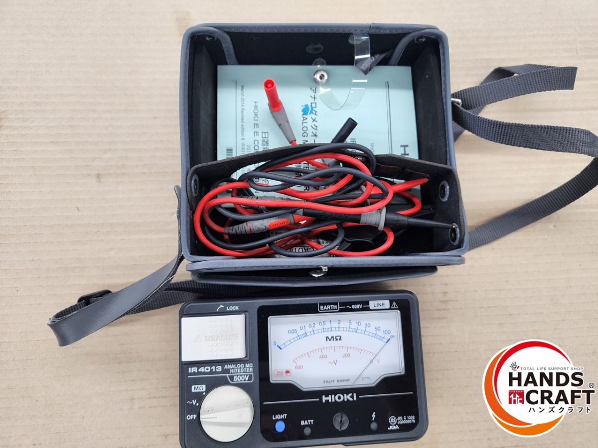 【楽天市場】♭【中古未校正品】HIOKI 日置 IR4013 アナログ メグオームハイテスタ 絶縁抵抗計【ハンズクラフト熊本】：ハンズクラフト ...