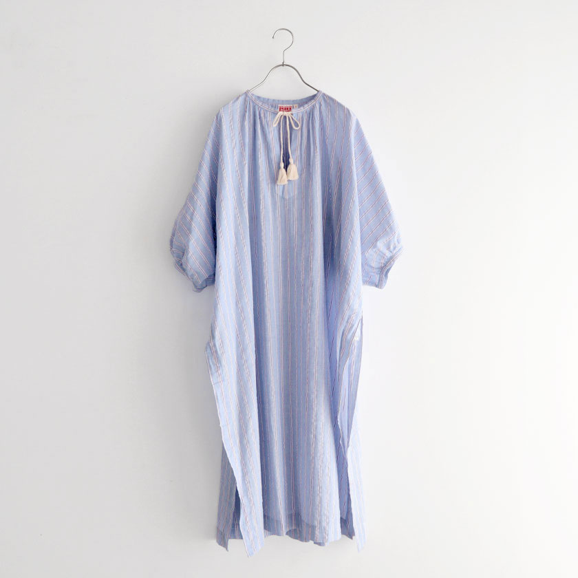 【楽天市場】【SALE20%OFF!】INDIA INDUSTRYNangal Stripe Smock Onepiece：hanger楽天市場店