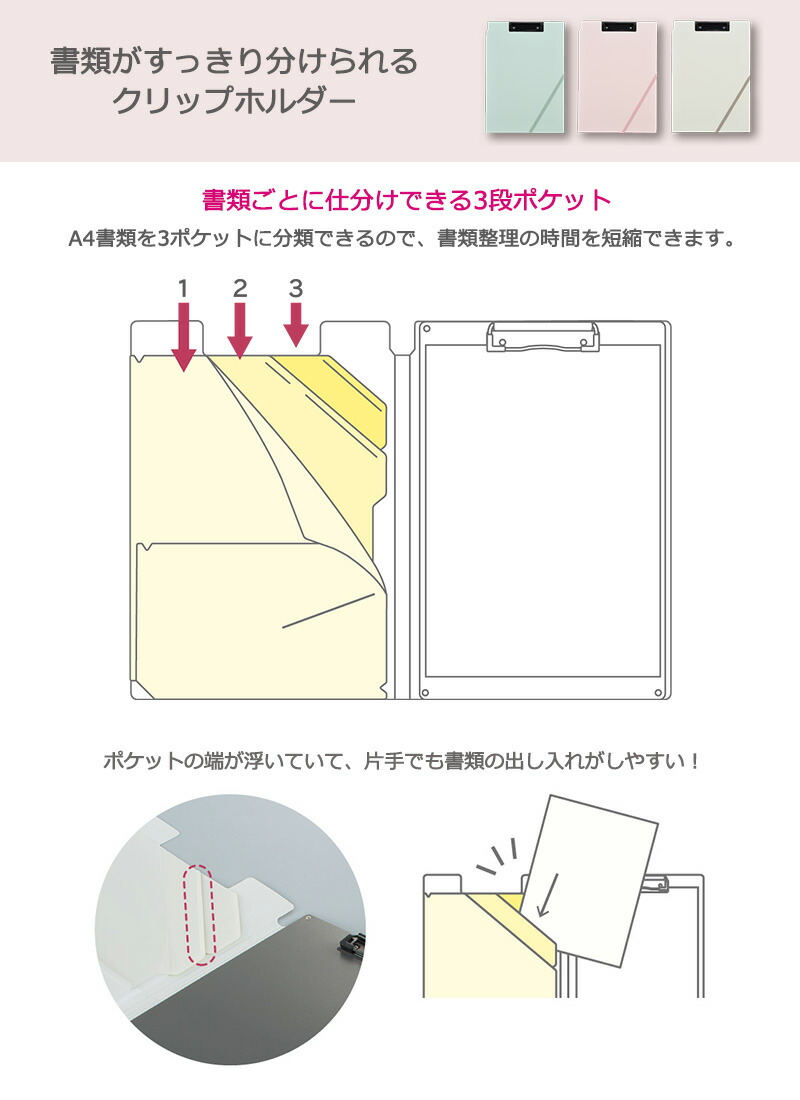 【楽天市場】【KOKUYO】コクヨ 書類がすっきり分けられる クリップホルダー A4サイズ ヨハ-MC50 バインダー：はんこキング（印鑑・シャチハタ）