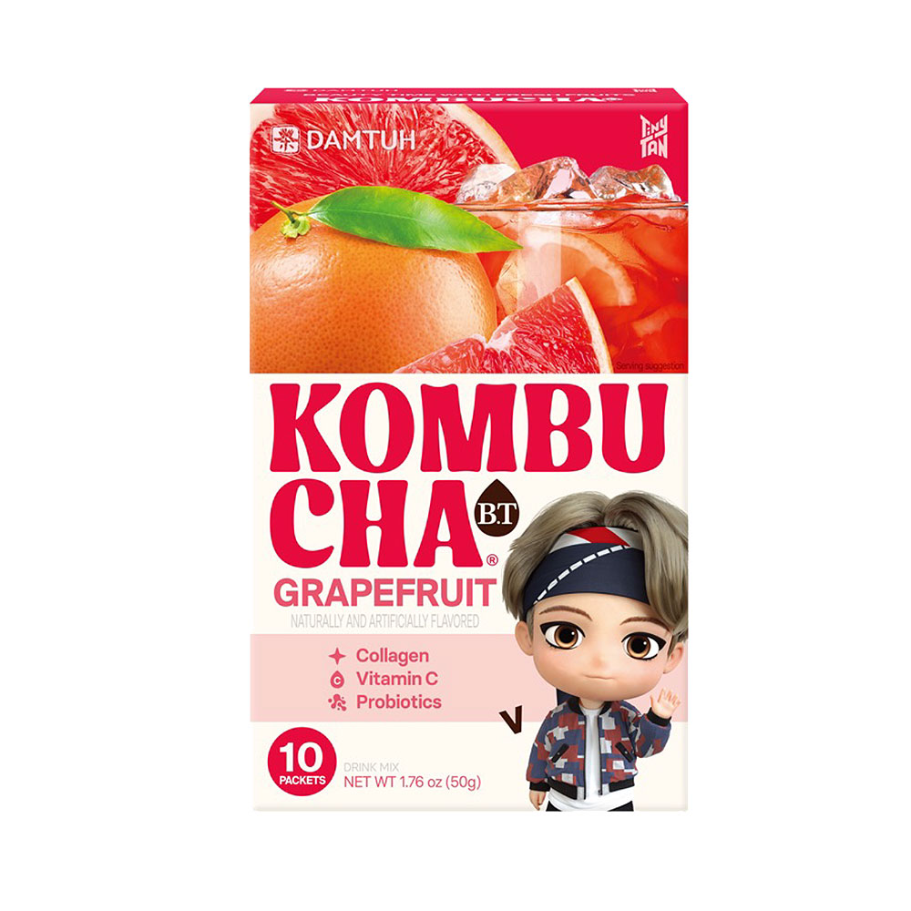 【楽天市場】【ダムト】コンブ茶 B.T グレープフツーツ味 50g(5gX10個入)x4個 韓国食品 韓国お茶 伝統茶 BTS 防弾少年団 ?? グレープフツーツ アイドル 人気商品：はんとしおろし