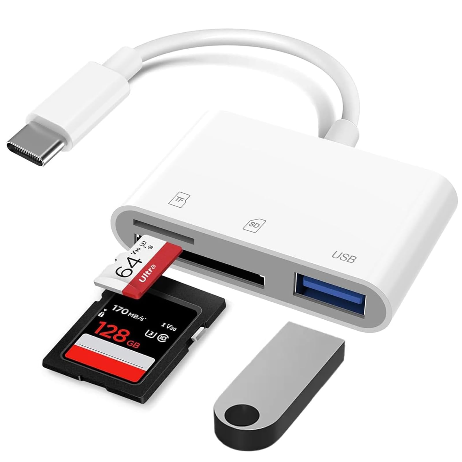 【楽天市場】【SALE】【新製品】Hanx株式会社 日本メーカー 3in1 USB Type-C SDカードリーダーUSB/SD/TF変換アダプタ タイプc mac iphone デジカメから ...