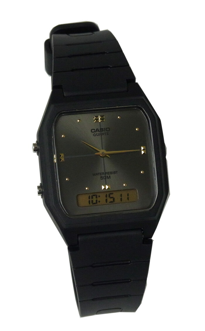 【楽天市場】カシオ CASIO スタンダード メンズ レディース アナデジ 腕時計 AW-48HE-8A ブラック×文字盤グレー：HAPIAN