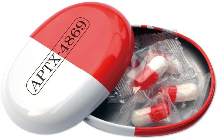 【楽天市場】レビュークーポン配布中 名探偵コナン アポトキシンキャンディ缶（江戸川コナン＆灰原哀） コナン APTX-4869 缶 飴 アポトキシン アイアップ キャンディ 灰原 グッズ ...