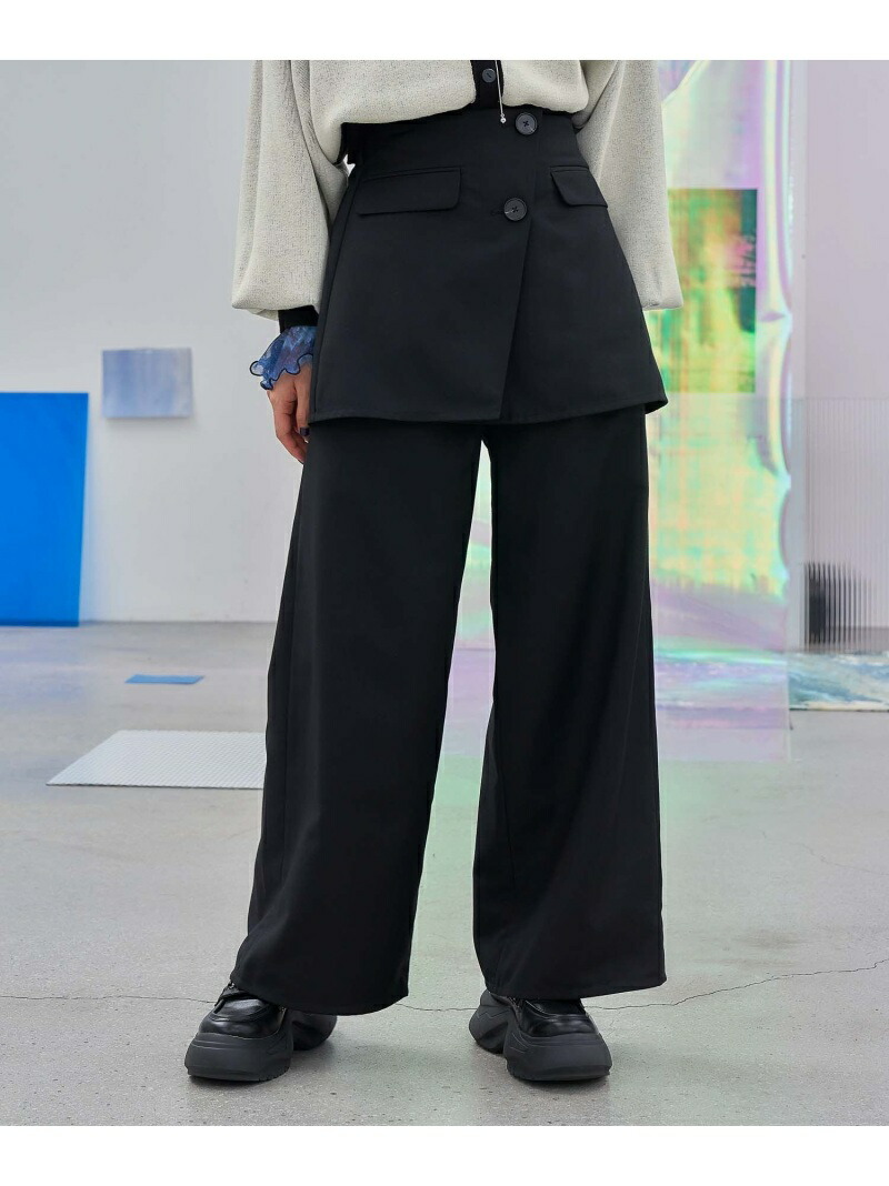 【楽天市場】(W)テーラードコルセットP HARE ハレ パンツ その他のパンツ グレー ブラック【送料無料】[Rakuten Fashion ...