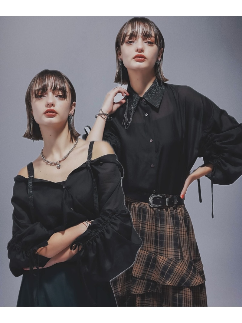 【楽天市場】2WAYイソザイオフショルシャツ HARE ハレ トップス シャツ・ブラウス ブラック グリーン【先行予約】*【送料無料】[Rakuten Fashion]：HARE／ハレ