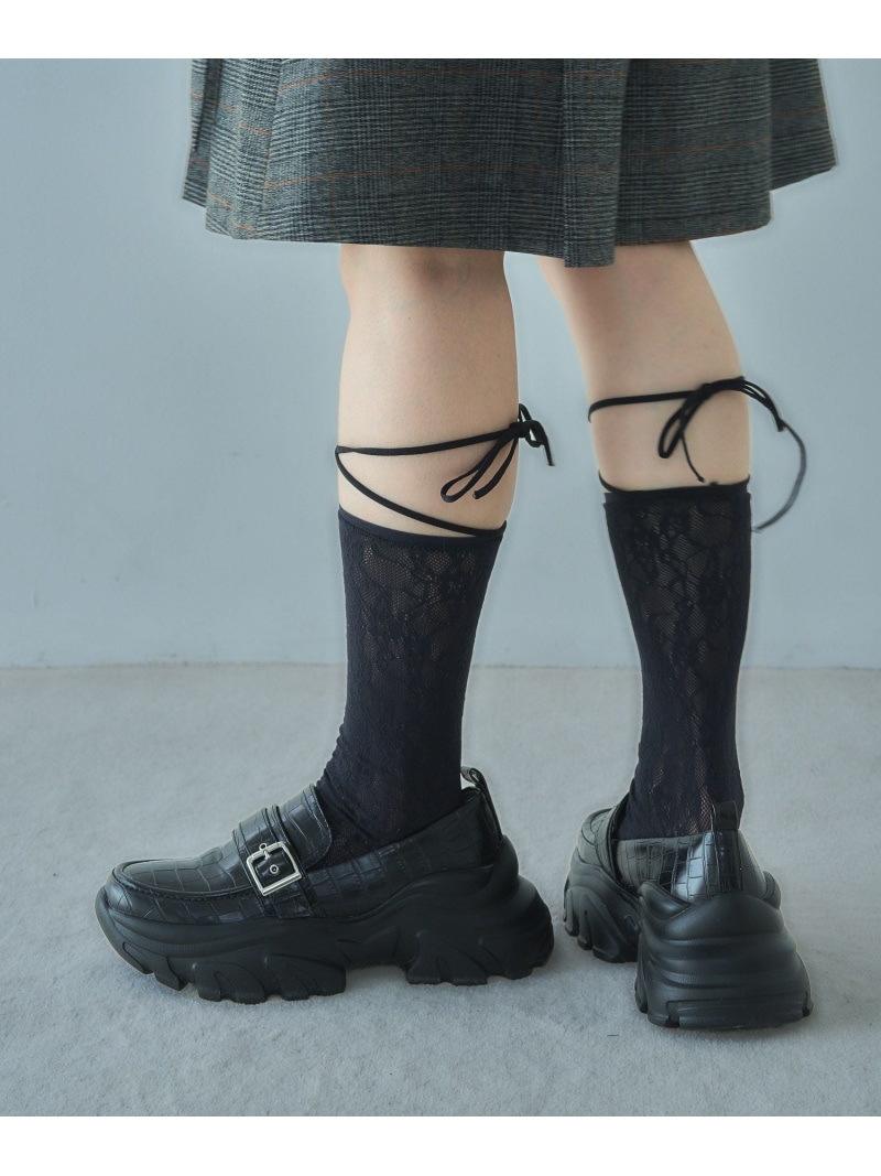 【楽天市場】【SALE／25%OFF】リボンツキレースソックス HARE ハレ 靴下・レッグウェア 靴下 ブラック ホワイト【RBA_E ...