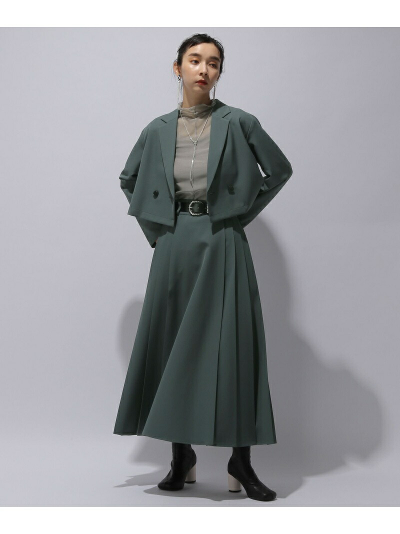 【楽天市場】(W)ショートJKLS*プリーツSK HARE ハレ トップス アンサンブル グリーン ブラック【送料無料】[Rakuten ...