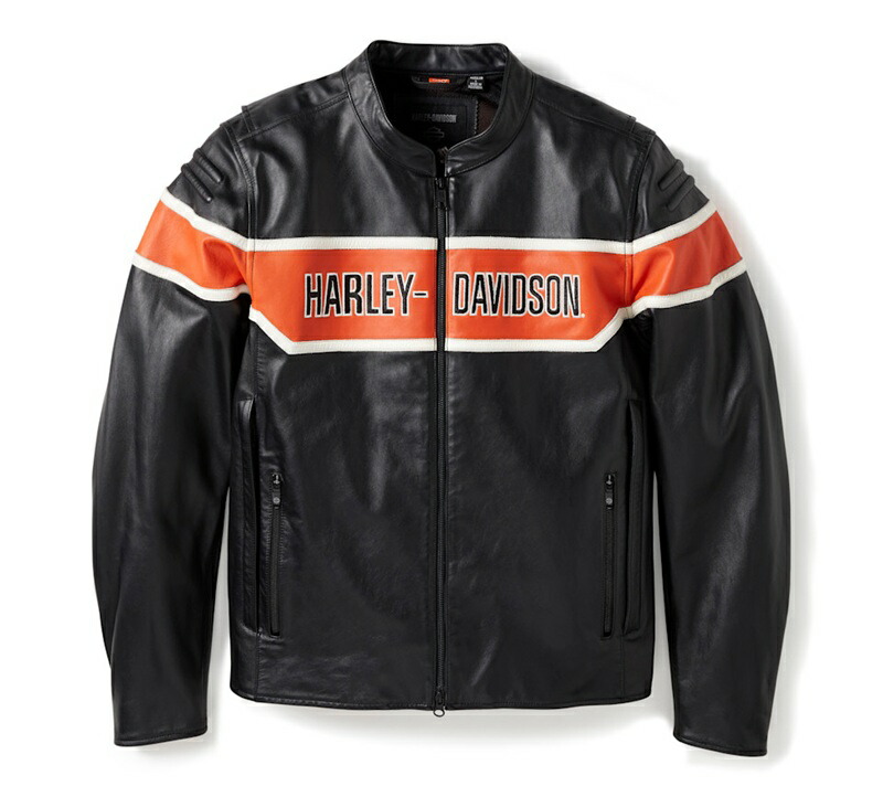 【楽天市場】HARLEY-DAVIDSON 純正（ハーレーダビッドソン）メンズ HD トレントン レザー カラーブロック ライディング ...