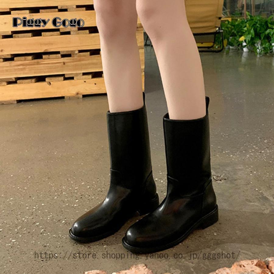 楽天市場】本革 レディースショートブーツ 黒 おしゃれ 革靴