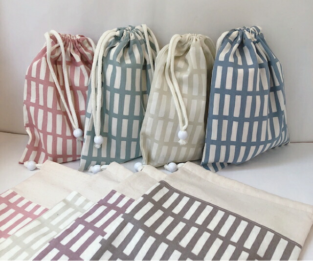 【楽天市場】【lefua_hand made】ハンドメイド 給食袋に最適！縦25×横20サイズの ニュアンスカラーの北欧柄：手仕事雑貨 月のしずく