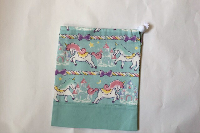 【楽天市場】【lefua_hand made】現品限り！ ハンドメイド コップ袋に最適！縦20×横17サイズ ユニコーングリーン：手仕事雑貨 ...