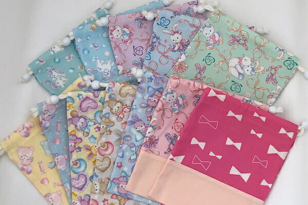 【楽天市場】【lefua_hand made】ハンドメイド コップ袋に最適！縦20×横17サイズ 動物柄：手仕事雑貨 月のしずく