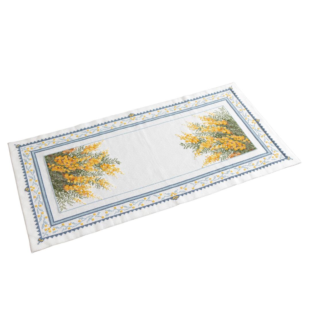 【楽天市場】【予約販売】刺繍キット 満開のミモザ 1209 オノエ・メグミ ミモザコレクション（テーブルセンター） オリムパス ：旗の村松・手芸の村松