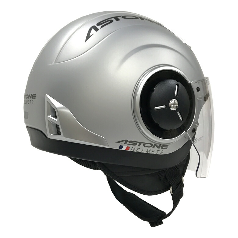 【楽天市場】バイクヘルメットASTONE(アストン) DJ11 マットライトシルバージェット ソリッド インナーシールド装備 カッコいい おすすめ 人気 ：バイク・バイク用品はとやグループ