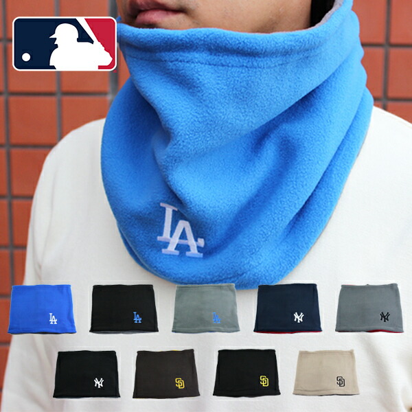 【楽天市場】【送料無料】MLB メンズ フリース ネックウォーマー メジャーリーグベースボール 防寒 冬 暖かい 防風 バイク 自転車 ...