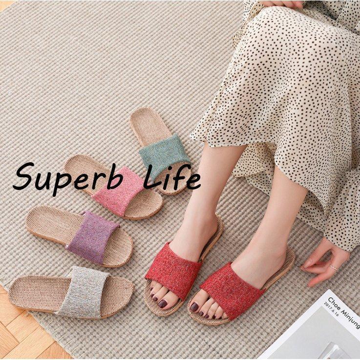 【楽天市場】ギフト 部屋用 来客用 滑り止め 可愛い 麻 静音で軽量 室内履き スリッパ ペアルック夏春 ルームシューズ 洗える 夏用 スリッパ：hayashop