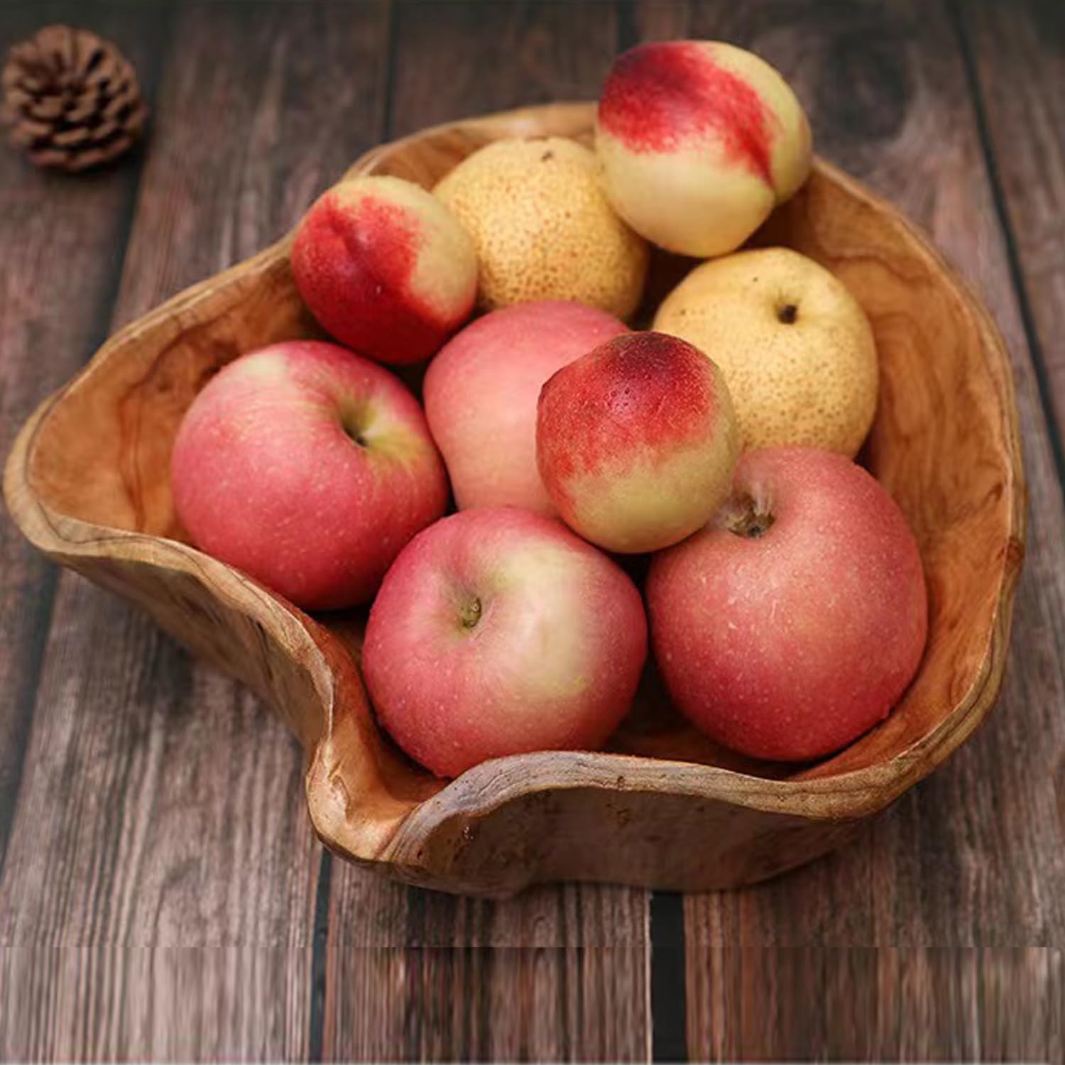 【楽天市場】卓上 果物収納 耐久性 安全 丈夫 木彫り根 家庭用 フルーツプレートフルーツかご盛り 木製キャンディディッシュ フルーツボウル：hayashop