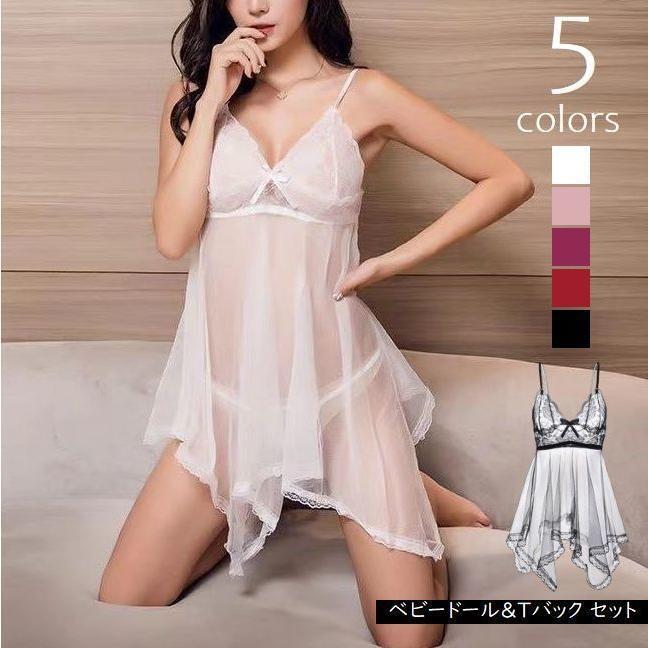 【楽天市場】透 刺繍レース シアー ナイトウエア 下着 インナー ランジェリー レディース 2点セット ショーツ Tバック キャミソール スリップ：hayashop