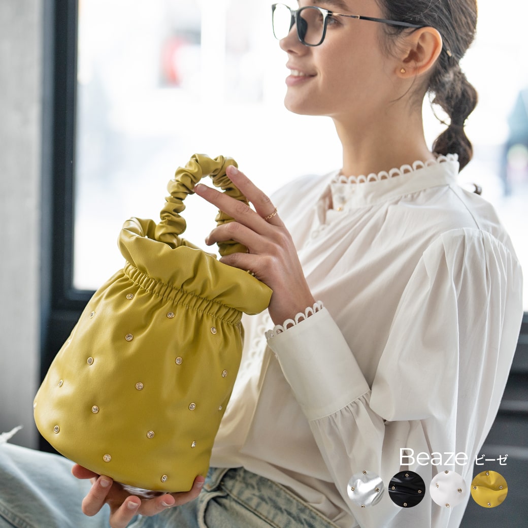 【楽天市場】2way ショルダーバッグ レディース【Beaze ビーゼ】 斜めがけ 軽量 軽い 小さめ 大人 おしゃれ 可愛い かわいい ビジュー 合皮 PUレザー 紐 カジュアル かばん 鞄 ...