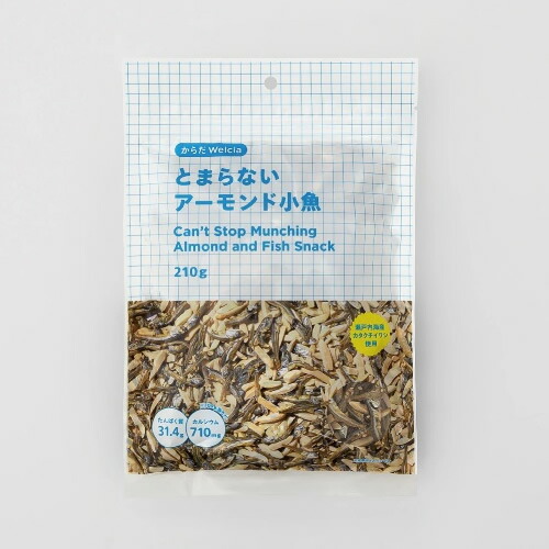【楽天市場】からだWelcia とまらないアーモンド小魚 【210g×12個】(ウエルシア)：コクミンドラッグ 楽天市場店
