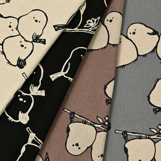 【楽天市場】Simply Animal Monotone Birdsシマエナガ 綿麻シーチング生地 約110cm幅×10cm単位計り売り ...
