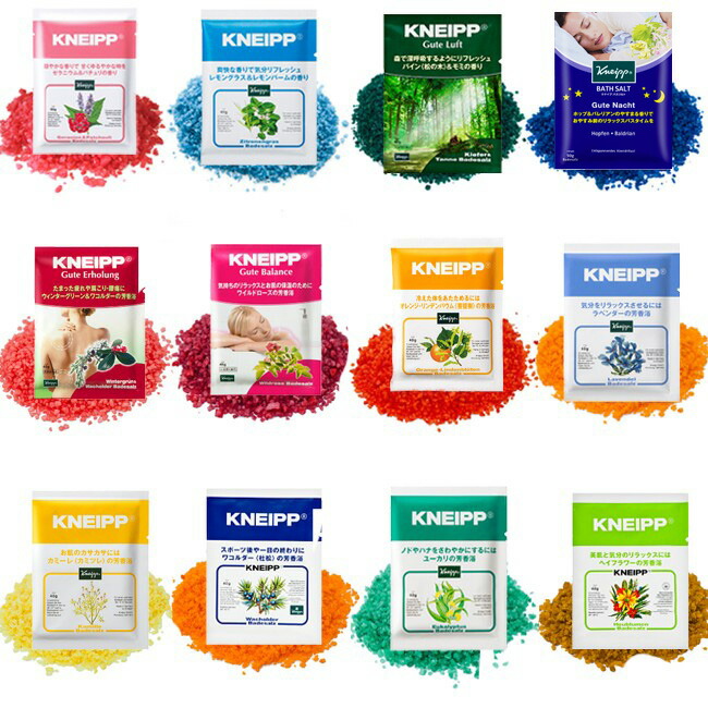 【楽天市場】【送料無料】クナイプ バスソルト トライアルセット 当店オリジナル (13種セットになりました) 40g/50g クナイプ [KNEIPP 入浴剤 お試しセット 癒し スパ用品 ...
