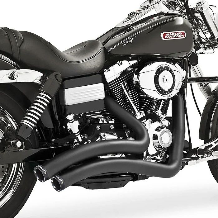 【楽天市場】★エントリーでポイント10倍!!★ ハーレー 2006～2017 ダイナ シャープカーブラディウス フルエキゾーストマフラー ...