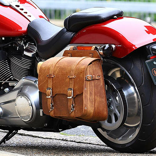 【楽天市場】レザーサドルバッグ 容量可変タイプ ブラウン 【DEGNER（デグナー）】SB-100-BR：ワールドモーターライフ