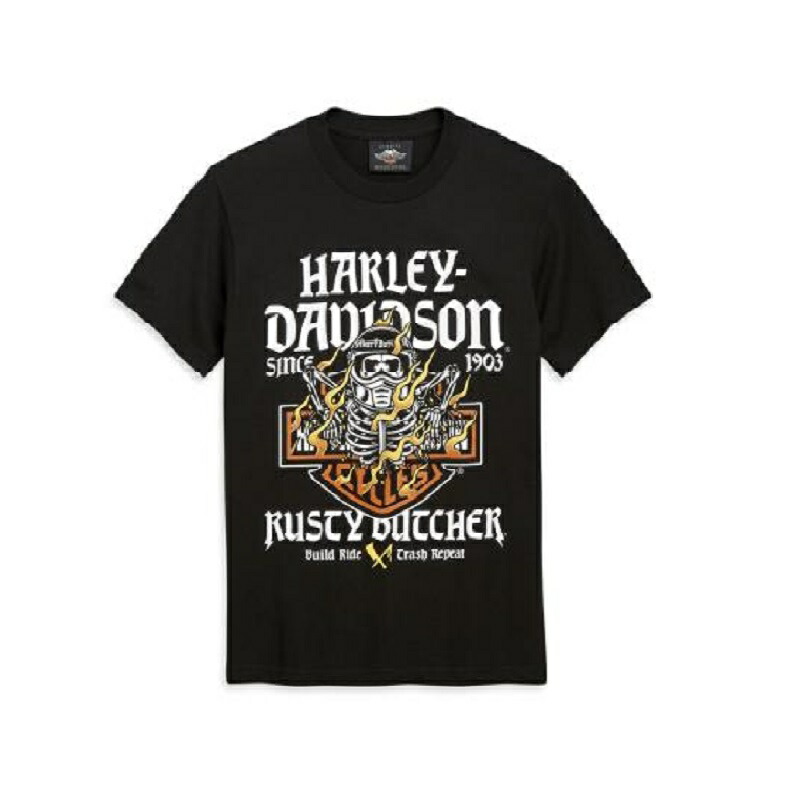 【楽天市場】ハーレーダビッドソン メンズ HD×ラスティブッチャーフレイムショートスリーブTシャツ_96482-20VM：HD-REGO