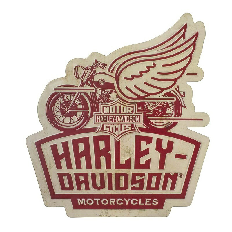【楽天市場】ハーレーダビッドソン H-D ウイングモーターサイクル メタルサイン HDL-15558：HD-REGO