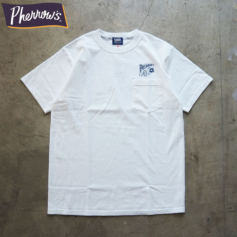 【楽天市場】PHERROW'S フェローズ Tシャツ 25S-PPT1 メンズ 半袖 半袖Tシャツ アメカジ プリント ブランド おしゃれ プリントTシャツ 白 ホワイト PHERROWS ...