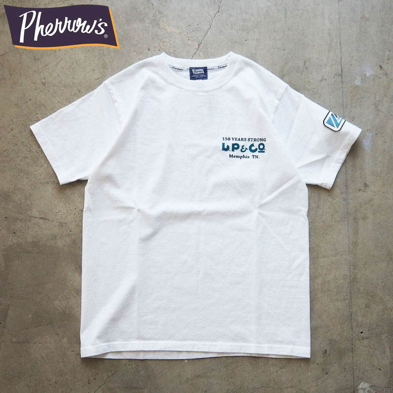 【楽天市場】PHERROW'S フェローズ Tシャツ 25S-PT4 メンズ 半袖 半袖Tシャツ アメカジ プリント ワッペン プリントTシャツ 白 ホワイト PHERROWS メール便 ...
