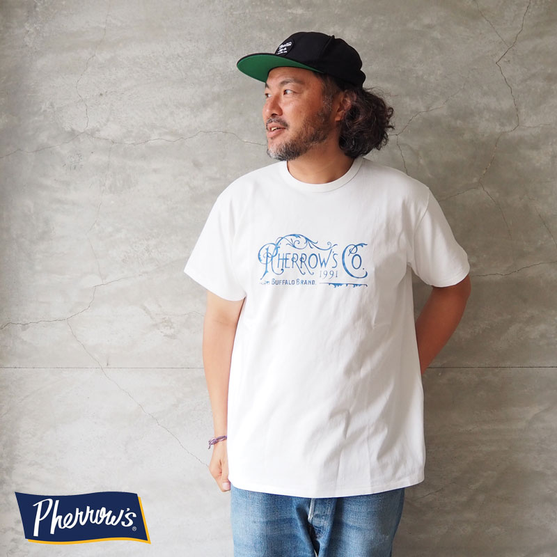 【楽天市場】PHERROW'S フェローズ Tシャツ 半袖 23S-PMT8 メンズ 半袖Tシャツ PHERROWS アメカジ プリント ブランド おしゃれ 白 ホワイト プリントTシャツ ...