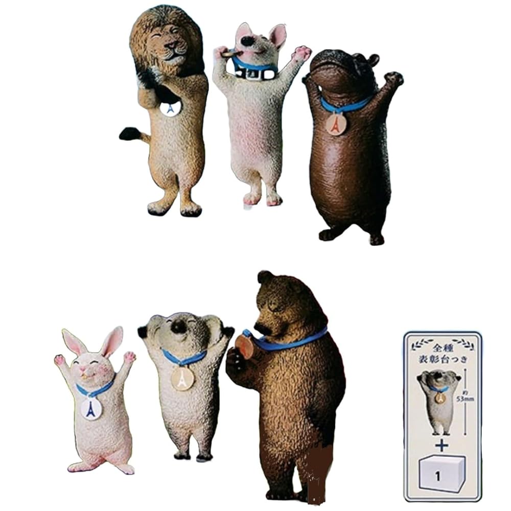 【楽天市場】スタンド・ストーンズ アニマルアトラクション 朝隈俊男 表彰台あにまる 仏蘭西編 × 全6種セット フルコンプ ガチャガチャ カプセルトイ：ハーティフル 楽天市場店
