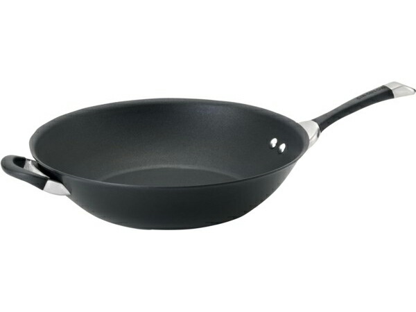 【楽天市場】Circulon サーキュロン 35cmノンスティック中華鍋 補助ハンドル付きWOK （ブラック） [IH対応] Symmetry ...