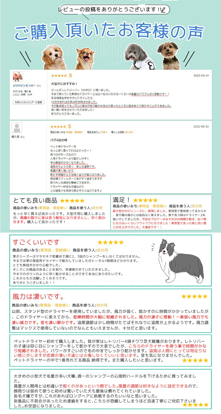 ★5倍P＆1000円OFF★Petmoon 犬用 ドライヤー 4つノズル付き 翌日配達 PSE ペット 乾燥機 イヌ ヘアドライヤー 猫 動物 多頭飼い 犬 ブロワー 速乾 ペット用 送風機 ...