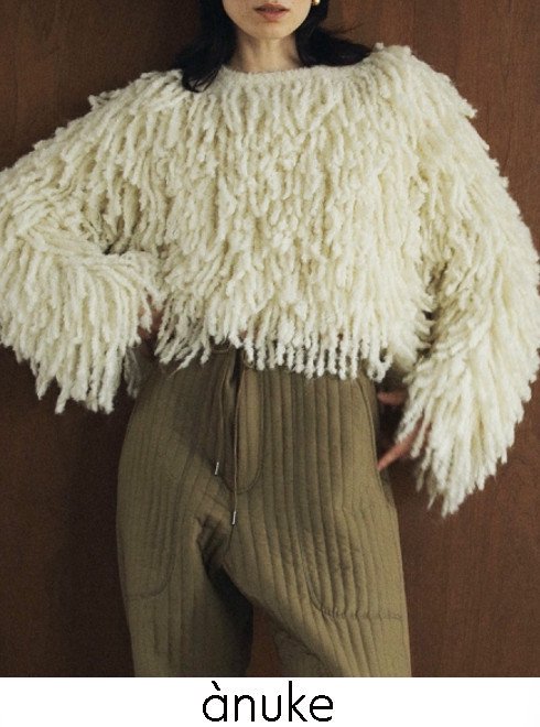 【楽天市場】【予約】anuke アンヌーク Loop Fringe Knit 24秋冬予約 62420514 ニットトップス 入荷予定 : 9 ...