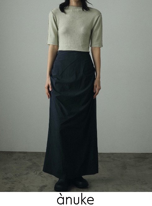 【楽天市場】【即日出荷】anuke アンヌーク Tuck Long Skirt 24秋冬 62420803 ロング・マキシスカート 24冬 ...