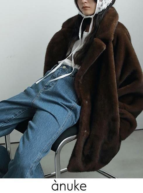 【楽天市場】【即日出荷】anuke アンヌーク Eco Minkfur Jacket★ 25秋冬 62520101 ジャケット エコミンクファージャケット アウター 長袖【新作 ...