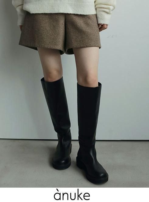 【楽天市場】【即日出荷】anuke アンヌーク Ecoleather Long Boots★ 25秋冬 62521007 ブーツエコレザー ...