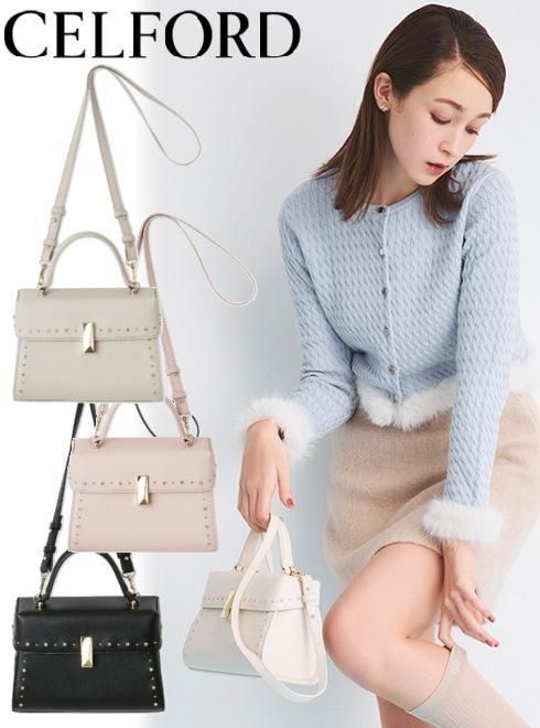 【楽天市場】【予約】【待望追加】(10%OFF&500円OFF~10/11) CELFORD セルフォード 【リュタン】'ビジュースタッズポシェット M'' 25秋冬予約2 ...