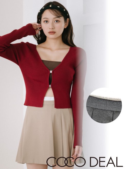 【楽天市場】【即日出荷】 COCODEAL ココディール サイドプリーツレイヤーデザインスカショ 24秋冬. 74616362 ショートパンツ ボトム【新作】：HeartySelect 楽天市場店