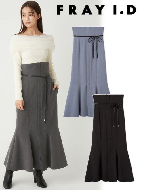 【楽天市場】【即日出荷】(セール50%OFF) FRAY I.D フレイアイディー フロントファスナーマーメイドスカート 24秋冬 FWFS244091 ロング・マキシスカート 【FRAYID ...