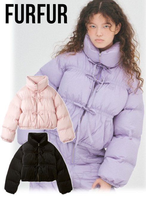 【楽天市場】【即日出荷】(セール15%OFF) FURFUR ファーファーリボンショートダウン 24秋冬. RWFJ245035 ダウン ...